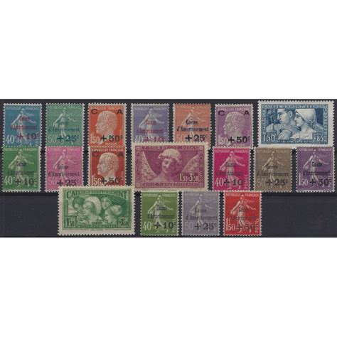 Caisse d Amortissement timbres de France émis de 1927 1931 complet neuf