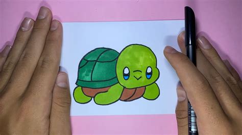 Como Dibujar Una Tortuga Kawaii F Cil Y Paso A Paso Youtube