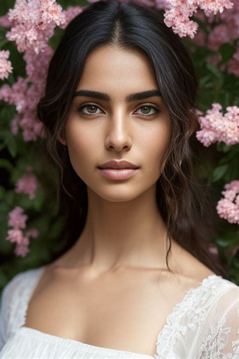 Zape Fullbody Cute Beautiful Arab Woman Standing In A Lush Green