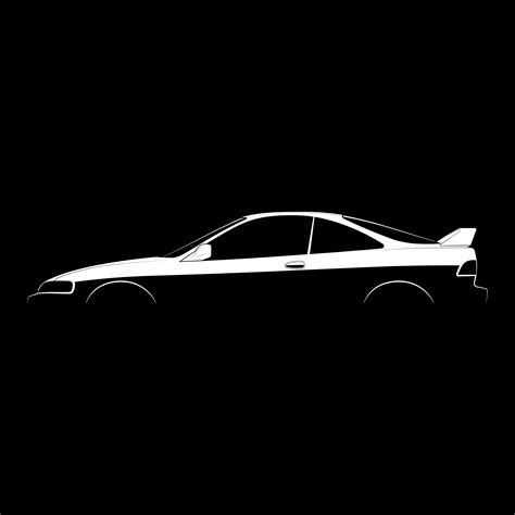 Honda Integra Type R DC2 Silhouette In 2023 Car Silhouette Integra