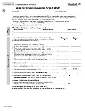 Fillable Online Revenue State Mn Schedule M Lti Long Term