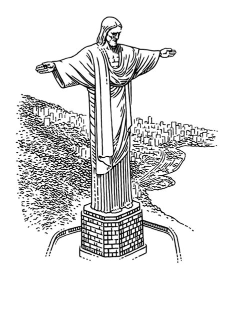 37 Desenhos Do Cristo Redentor Para Imprimir E Colorir Pintar