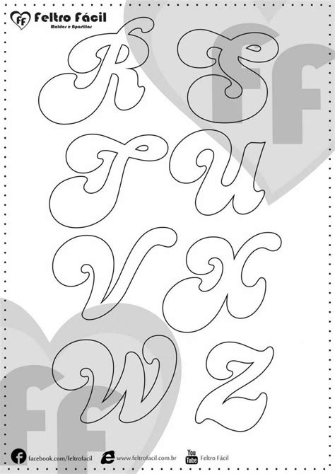 Molde De Letras Sele O De Moldes De Letras Para Artesanato Em Feltro