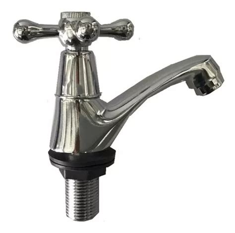 Canilla Lavatorio Cruz Fria Zinc Cromada C Ceramico Acra Cuotas Sin