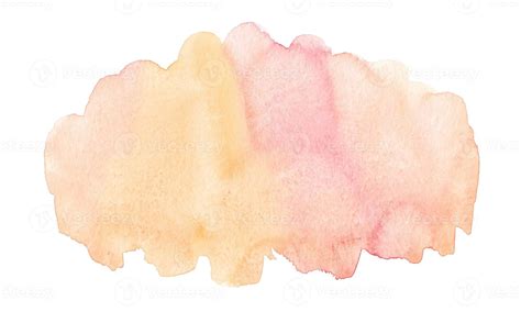 Mancha De Acuarela Abstracta De Color Naranja Pastel Y Rosa Sobre Fondo