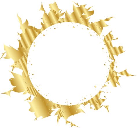 Diseño De Círculo Dorado Brillante En Resplandor PNG Resumen Vistoso