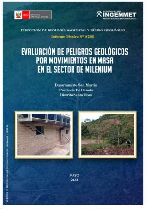 Repositorio Institucional INGEMMET Evaluación de peligros geológicos