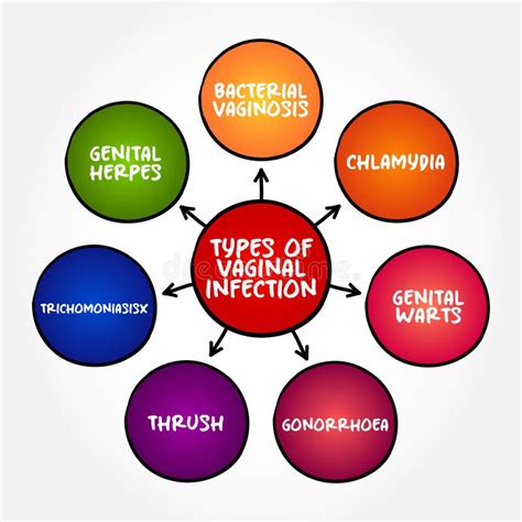Types Of Vaginal Infection Mind Map Text Concept For Presentations And