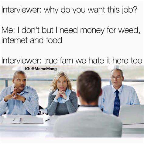 Why Do You Want This Job Need Money Funny Jokes Dankest Memes