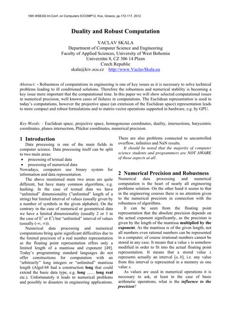 pdf geometry duality and robust computation in engineering