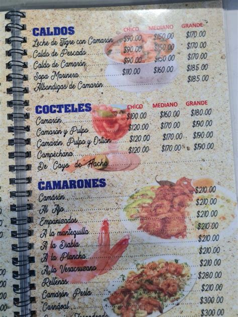 Menu At La Perla Del Pacifico Restaurant Ciudad Juarez Blvd Oscar