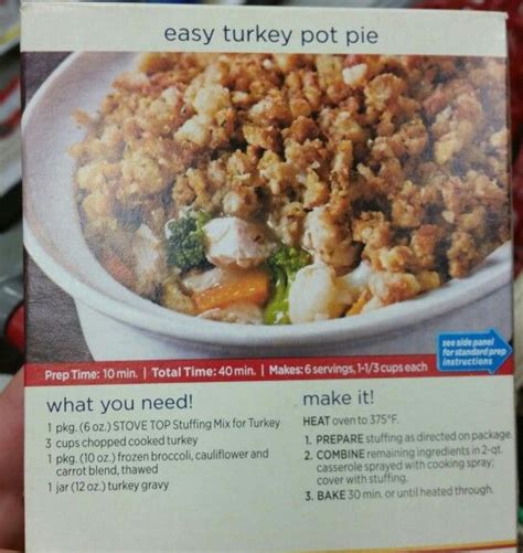 Turkey Stove Top Stuffing Easy Turkey Pot Pie Turkey Pot Pie Easy