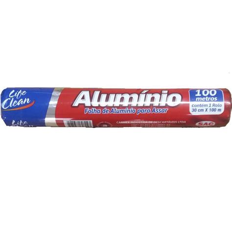 Papel Alumínio 30 Cm X 100 M Life Clean no Shoptime