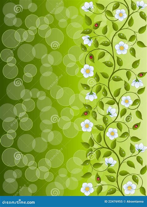 Fondo floral abstracto ilustración del vector Ilustración de vendimia