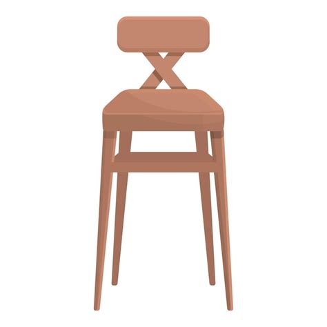 Vector De Dibujos Animados De Icono De Asiento De Madera Fuerte