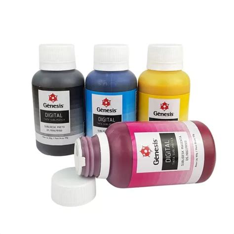 Kit 4 Cores Tinta Sublimatica Gênesis Sublidesk 100ml Parcelamento