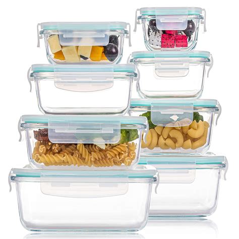 Buy Vtopmart 8 Pack Glass Food Storage Containers With Lids Glass Meal