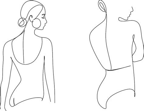 Desenho De Linha Do Corpo Feminino Desenho Abstrato Moderno Criativo