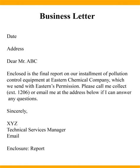 Format Sample Business Letter Riset