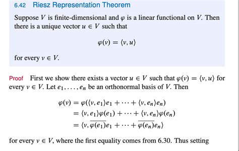 solved 6 42 riesz representation theorem suppose v is