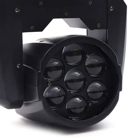7X12W RGBW Moving Head Stage Lighting LED Wash DMX Beam Disco Party DJ