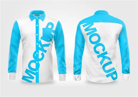Arte Vetor Camisa Mockup Editavel CDR CorelDraw Camisa Social Manga Longa