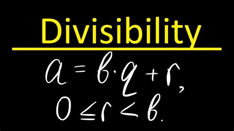 number theory theory of divisibility fundamental concepts and theorems youtube