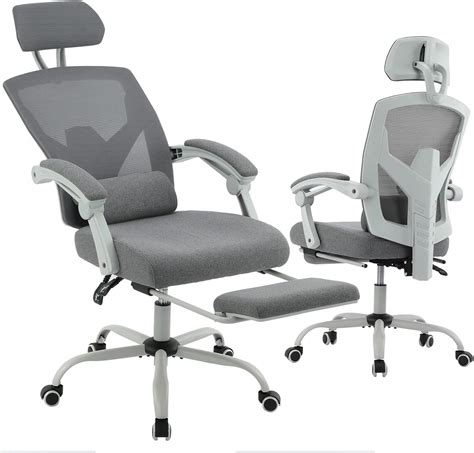 DUMOS Ergonomic Office Chair Reclining High Back Mesh Computer Desk