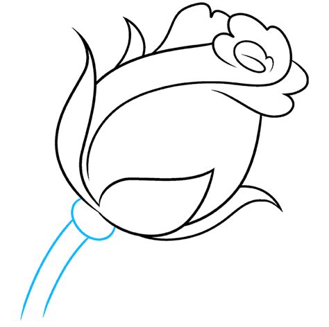 How To Draw A Rose Bud Really Easy Drawing Tutorial
