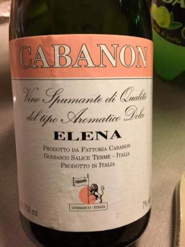 Fattoria Cabanon Elena Spumante Dolce Vivino US