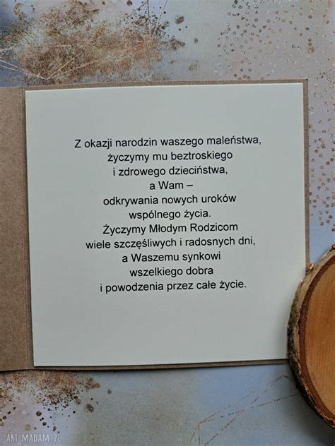 Kartka Z Okazji Narodzin Synka W Pude Ku Art Madam Pl