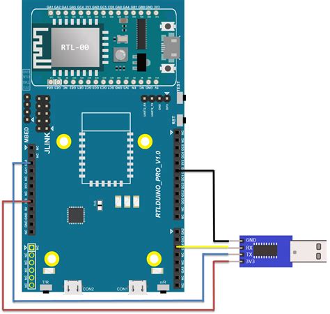 Ameba Arduino Rtl8710af Uart Communicate With The Computer Via Uart Realtek Iotwi Fi Mcu