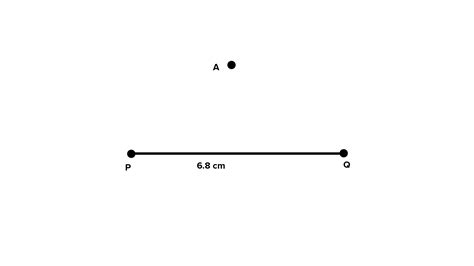 Draw A Line Segment Pq Cm Draw A Perpendicular To It From A