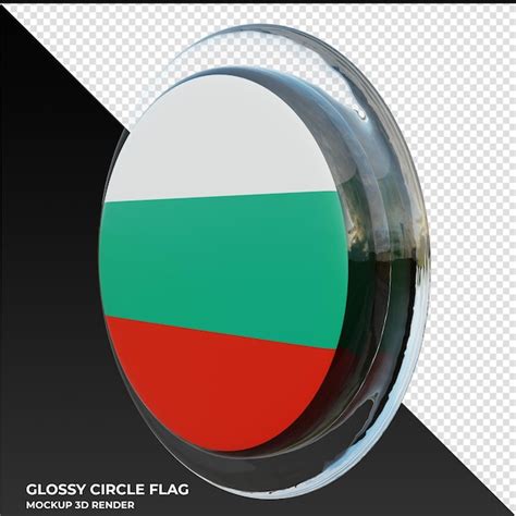 Bulgaria0002 bandera de círculo brillante con textura 3d realista