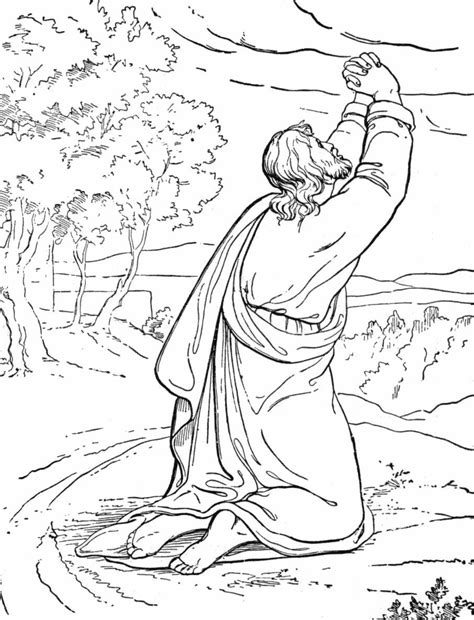 Jesus Praying Coloring Page At Getcolorings Free Printable 11658 The