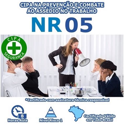 Curso NR 5 CIPA na Prevenção e Combate ao Assédio no Trabalho