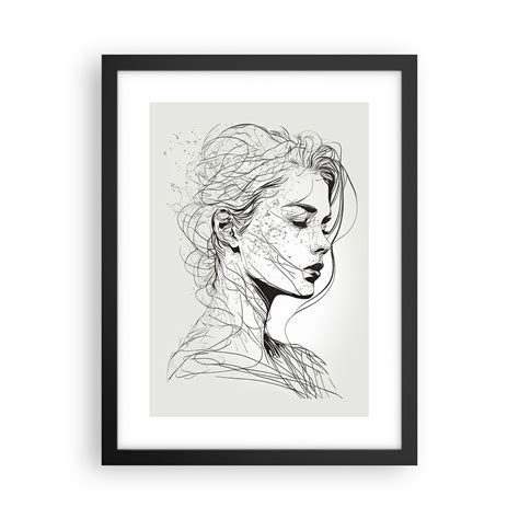 Obraz Plakat Portret W Zamy Leniu X Cm Kobieta Portret
