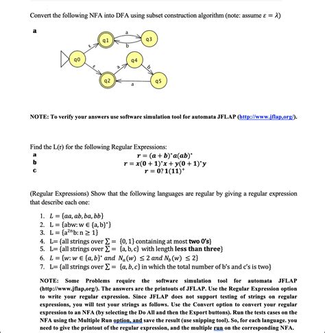 solved convert the following nfa into dfa using subset