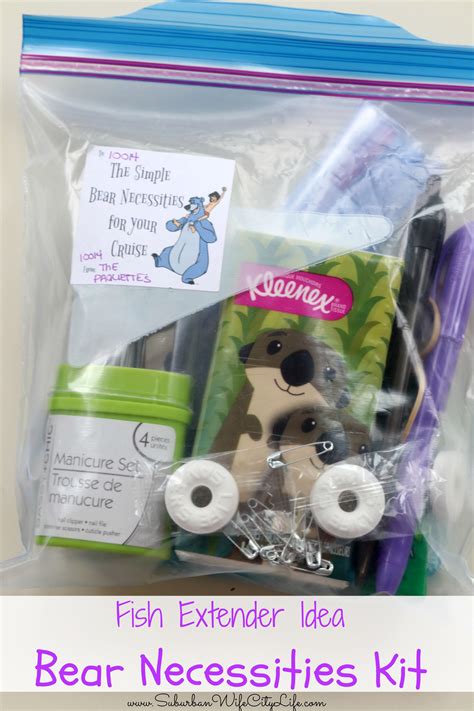 Bear Necessities Kit Fish Extender Gift Disney Cruise Fish Extender