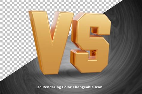 Logo De Renderizado 3d Versus Vs Dorado O Efecto De Texto De Logo Vs