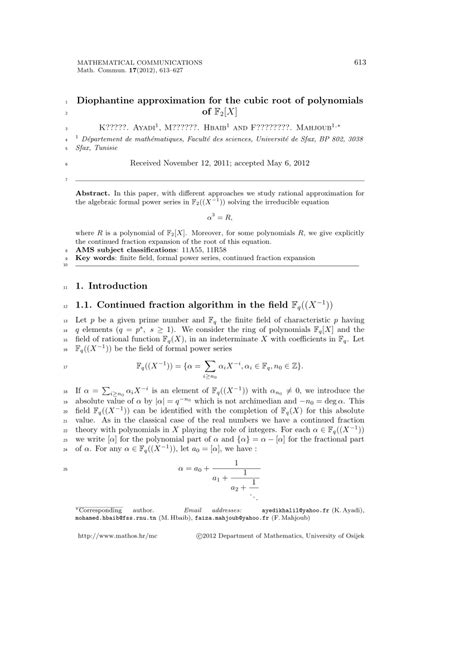 pdf diophantine approximation for the cubic root of polynomials of f2[x]