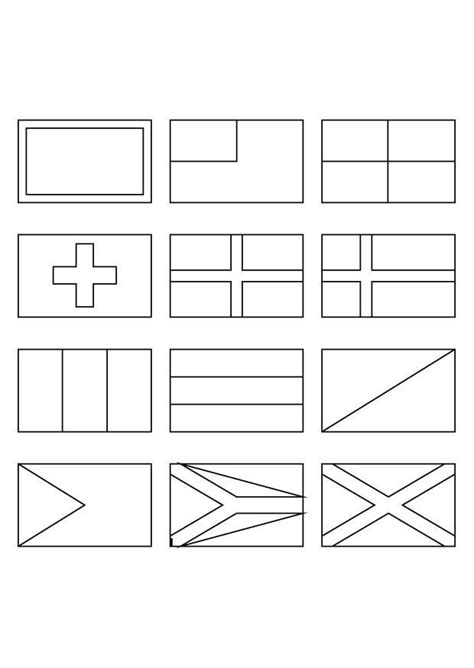 Flags Around The World Coloring Pages Coloring Walls