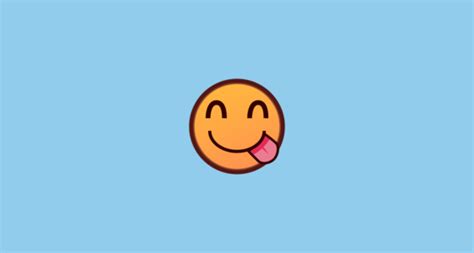 Face Savoring Food Emoji On Emojidex 1 0 24
