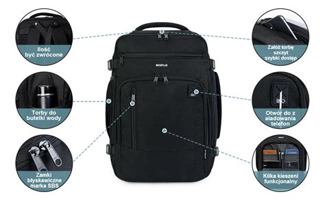 ECOHUB Ryanair Torba kabinowa 40x20x25 Plecak na bagaż podręczny