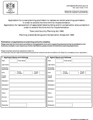 Fillable Online Town And Country Planning Act 1990 Planning Listed