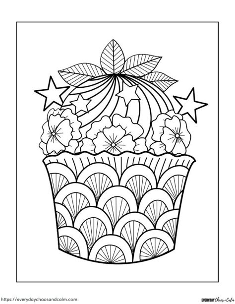 Free Printable Cupcake Coloring Pages