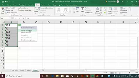 Fix Excel Showing Count Instead Of Sum YouTube