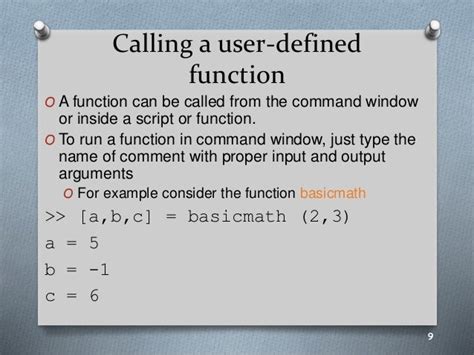 user defined functions in matlab part 2