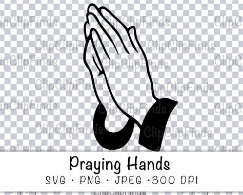 Praying Hands With Wings Svg