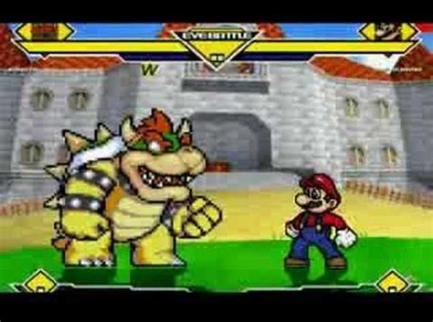 Mugen Bowser Vs Super Mario At Peach S Castle Youtube